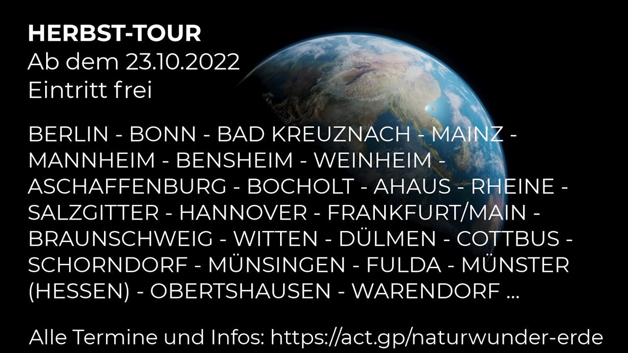 Die Show "Naturwunder Erde - Die Welt im Wandel" im Herbst und Winter ...