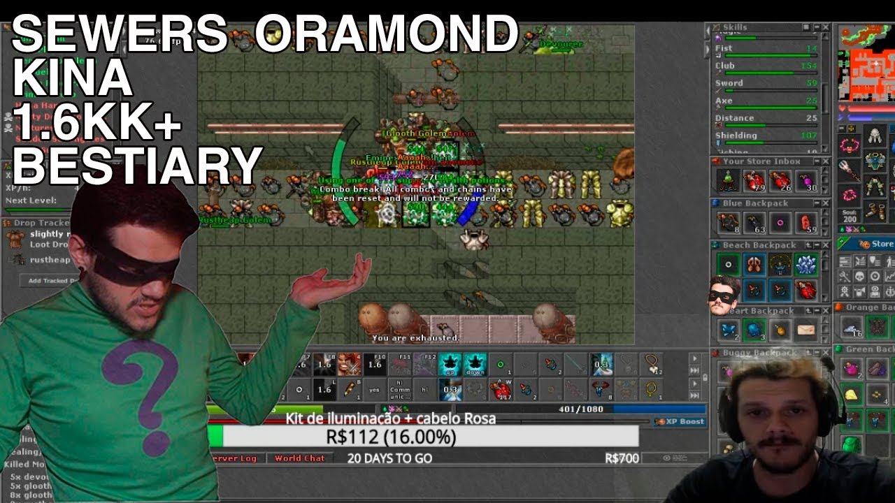 Tibia - Knight lvl 200+ Oramond New Sewers 1.7kk+ XP - YouTube