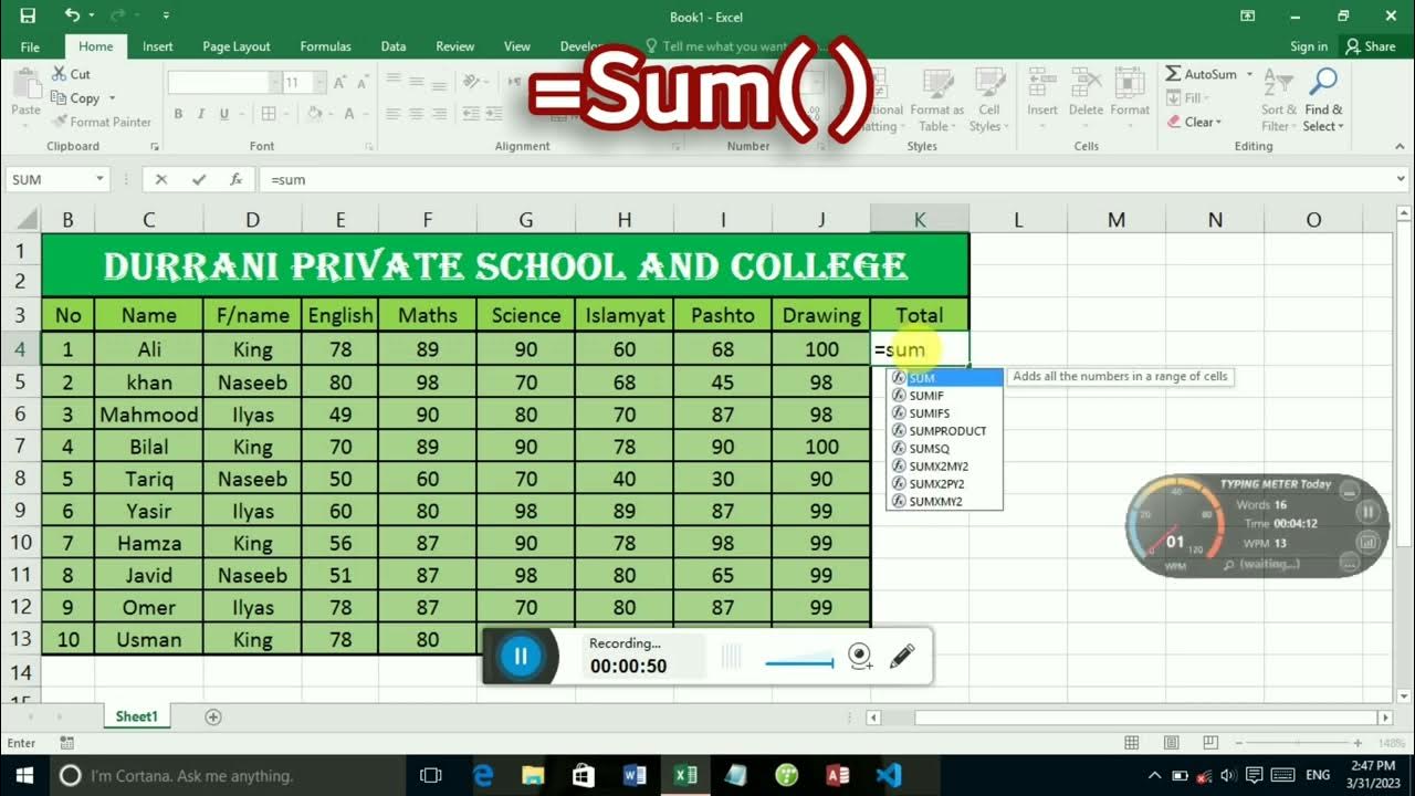 Excel functions - YouTube