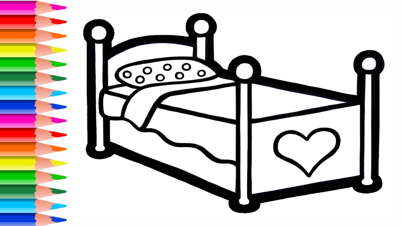 How To Draw Bed | How To Draw A Bedroom Easy Drawing For Step By Step ...