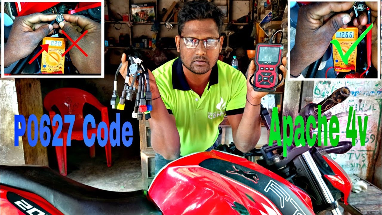 TVS Apache 160 Bs6 4v Starting Problem/P0627 Code in P0627 //starting ...