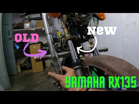 Yamaha RX100/135 Fork pipe change || New Front suspension pipe #yamaha ...