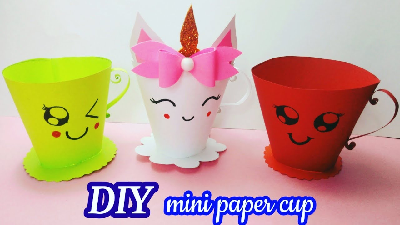 DIY Mini paper cup | 5 min craft ideas for home | paper craft | 5 ...