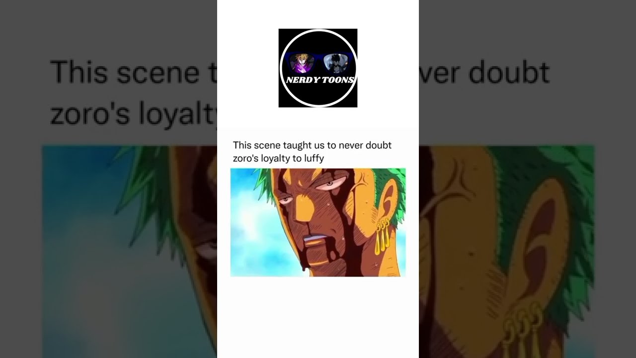 Zoro's Loyalty to Luffy #amv #edit #anime #onepiece #onepieceedit - YouTube