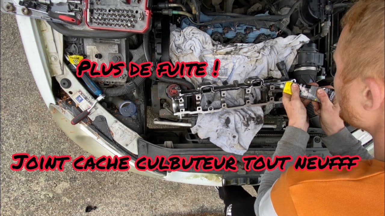 GROSSE FUITE ! JE CHANGE LE JOINT CACHE CULBUTEUR (206 1.4l hdi) - YouTube