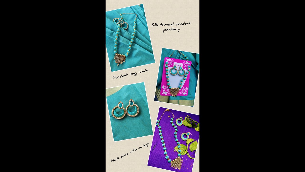 Beautiful silk thread pendent jewelery making full tutorial , with ...