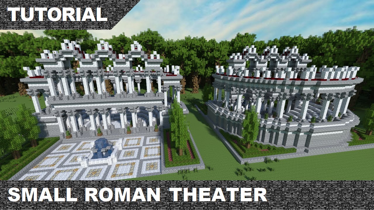 Minecraft Small Roman Theater Tutorial & Download - YouTube