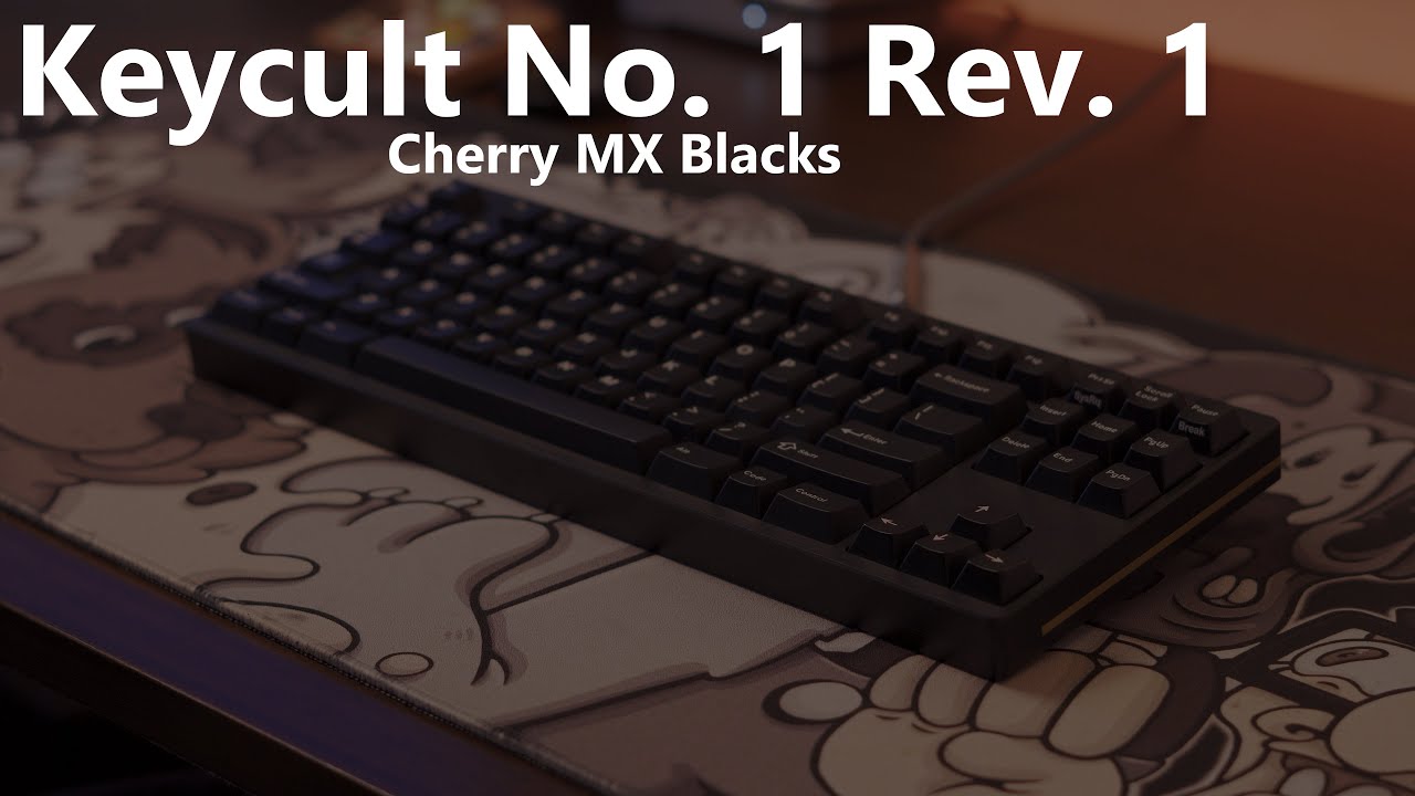 Keycult No. 1 Rev. 1 with lubed Cherry MX Blacks Typing Sounds ASMR ...
