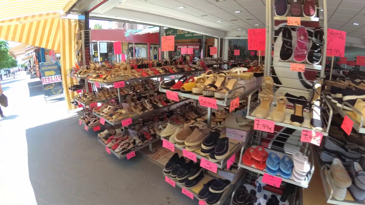 Benidorm - Av. Rey Jaime 1 - Shops - Poniente Beach - Spain - YouTube