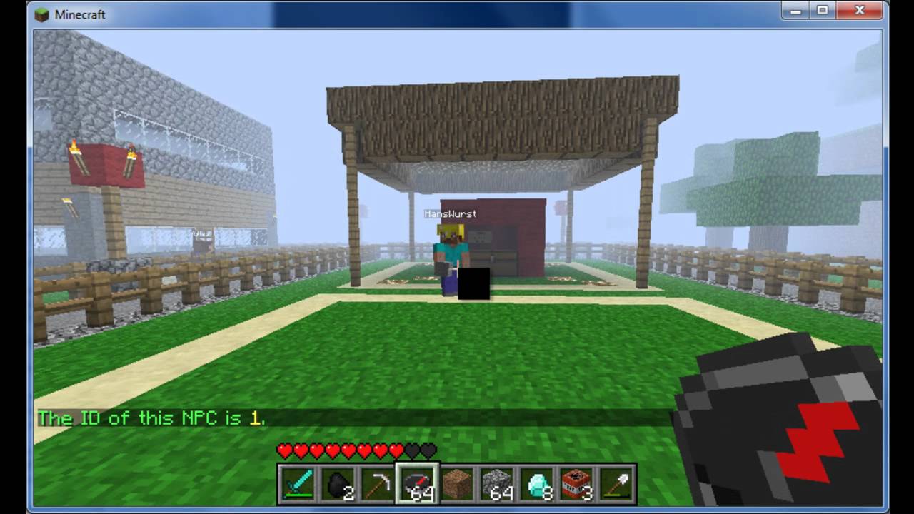 Minecraft Server Plugin Tutorial : Citizens v1.0.8h (Basic Commands) - German - YouTube