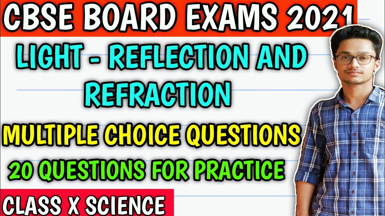 Multiple Choice Questions Light - Reflection and Refraction Class 10 ...