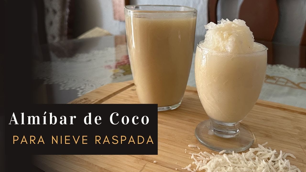 🥥 Descubre el sabor tropical: Almíbar de coco natural para una nieve ...