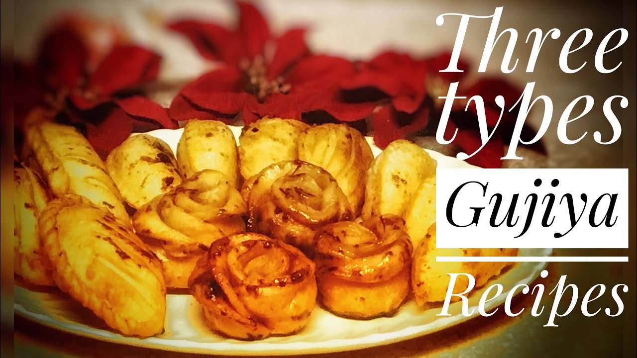 Gujiya recipe/ Flower Gujiya/Strip Gujiya - YouTube