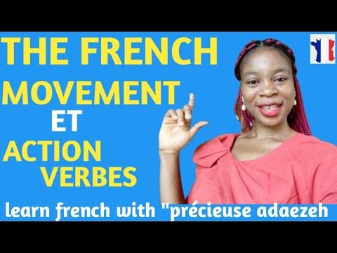 The French movement verbs and Action verbes. - YouTube