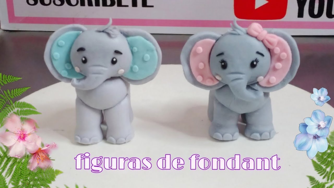 cómo hacer un elefante de fondant para pasteles o tortas / Fondant ...