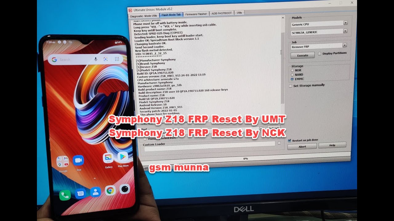 Symphony Z18 FRP Reset By UMT and NCK - YouTube