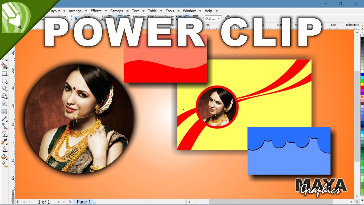 How to insert an image inside a shape in coreldraw | Power clip in ...