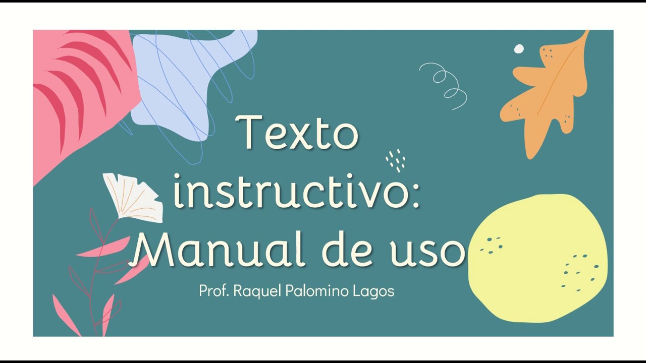 Texto Instructivo: Manual de uso - YouTube