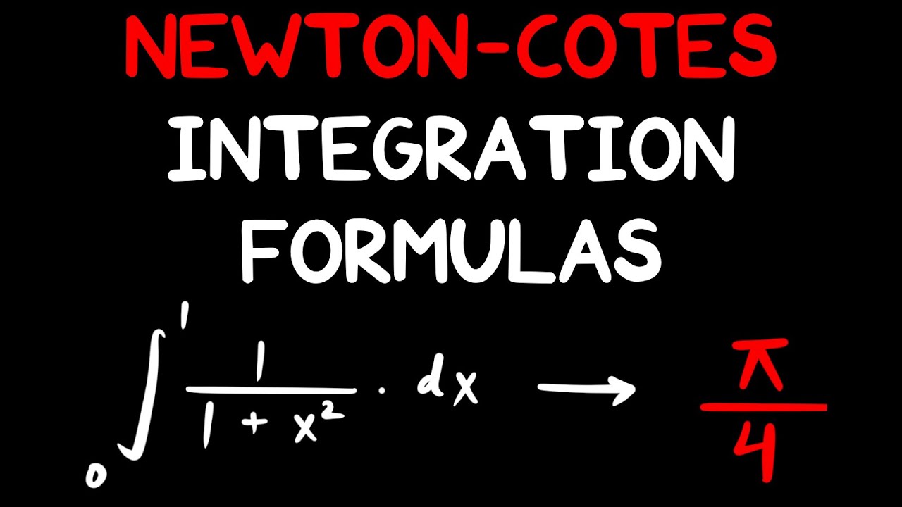 4.6 Newton-Cotes Integration Formula | General Quadrature | Derivation ...