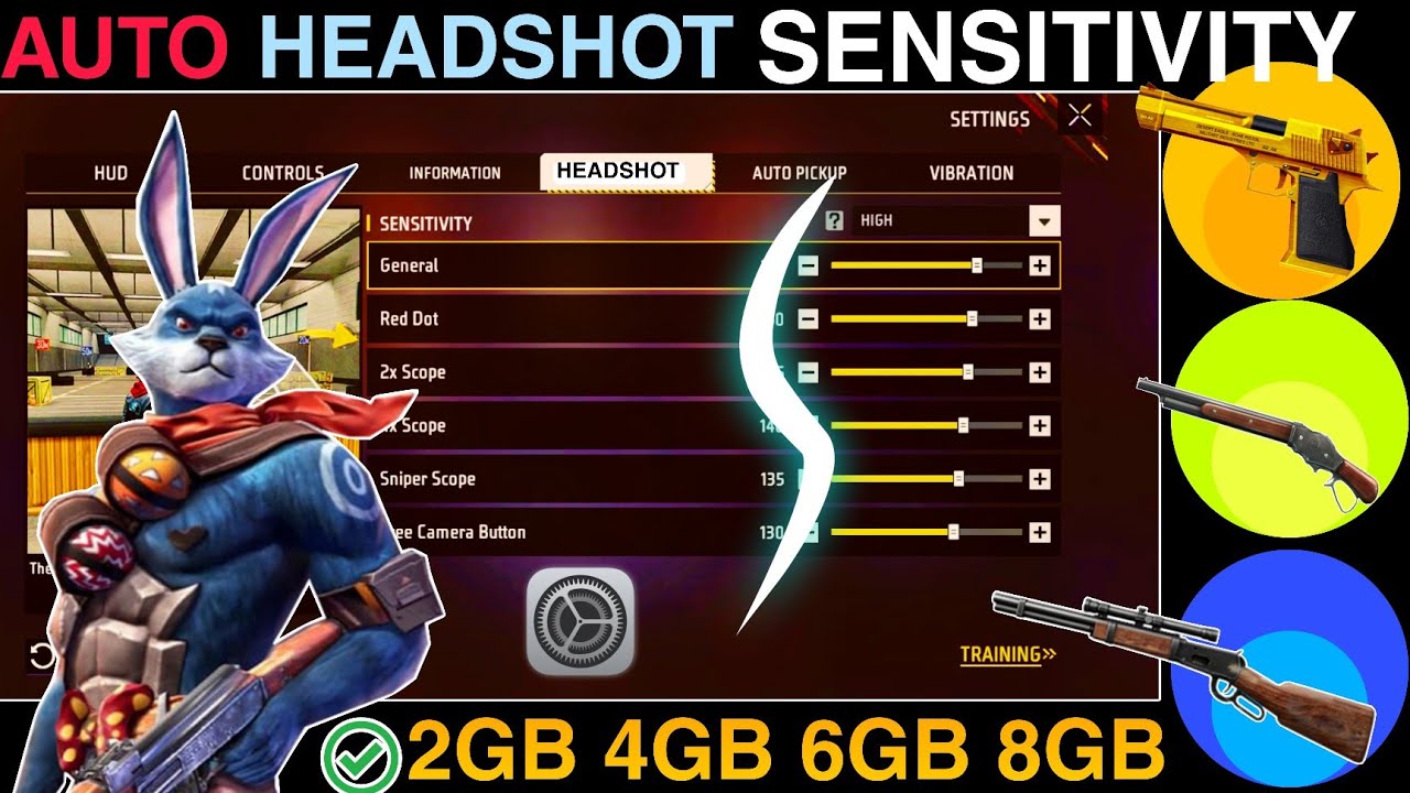 Free Fire Auto Headshot Sensitivity Video | Free Fire Best Headshot ...