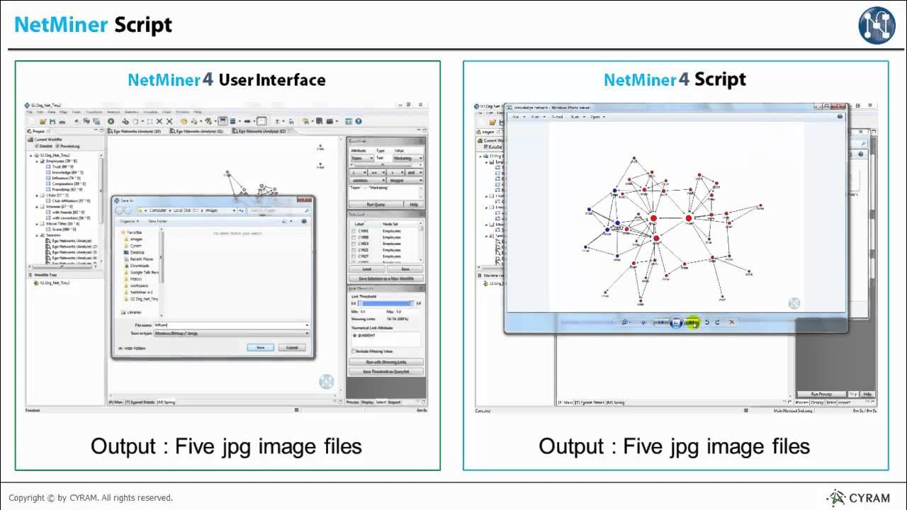 Social Network Analysis Software - NetMiner 4 Script Features - YouTube