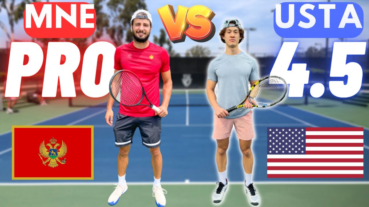 I played a Montenegro PRO! (Davis Cup Player) - YouTube