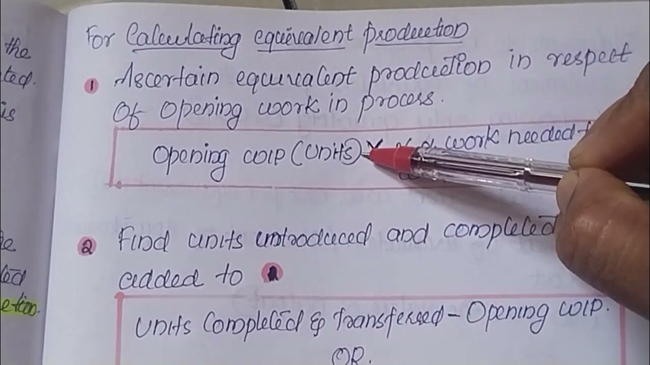 Mcom# costing# Equivalent production - YouTube