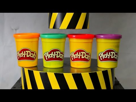EXPERIMENT HYDRAULIC PRESS 100 TON vs Play Doh