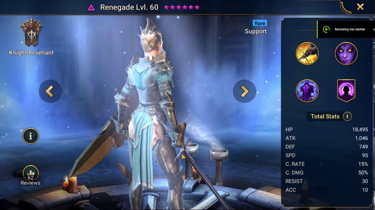 Raid Shadow Legends Hero Showcase Renegade lv 60 - YouTube