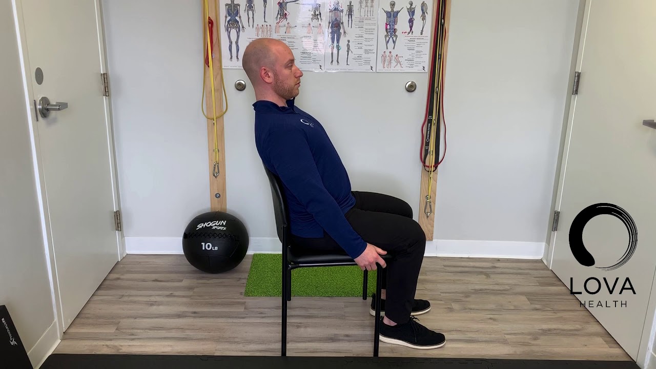 Seated Lower Back Stretch - YouTube
