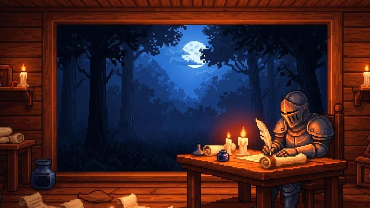 Pixel Art Medieval Study Room – Deep Focus Work Ambience - YouTube