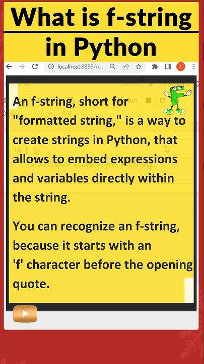 15 | f - String in Python | Python Coding - YouTube