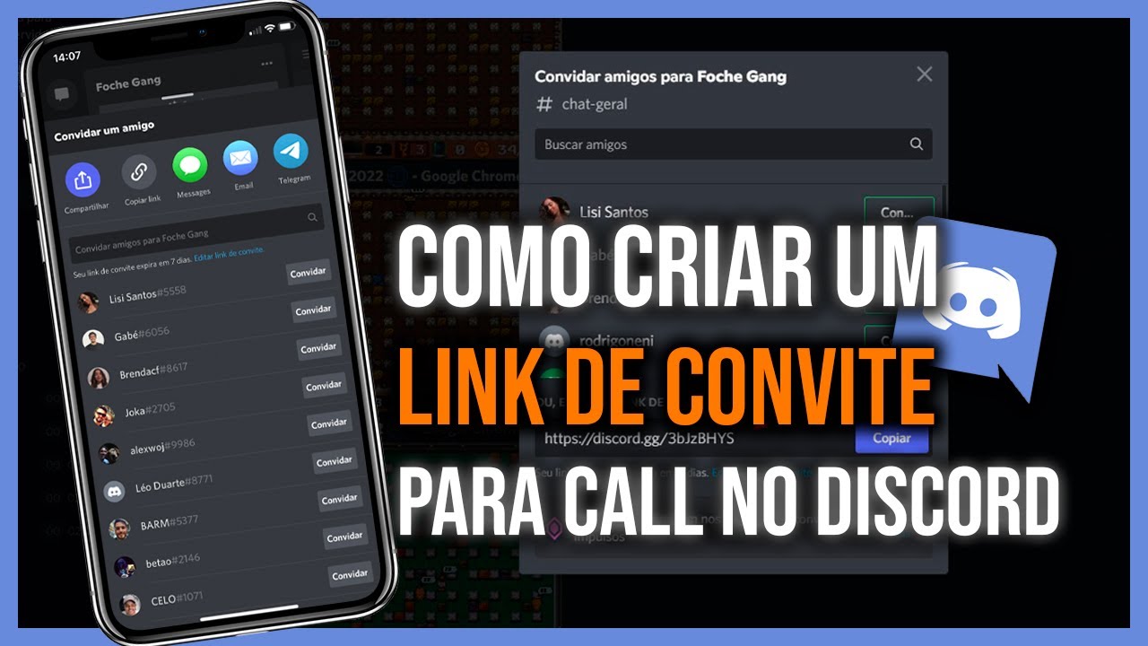 Como criar um LINK DE CONVITE para call no Discord: Passo a Passo - YouTube