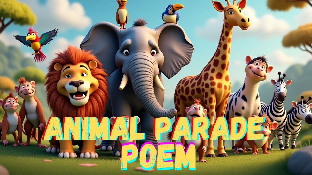 Animal Parade Poem || Kids Poems || Rhymes For Your Kid|| Informative ...