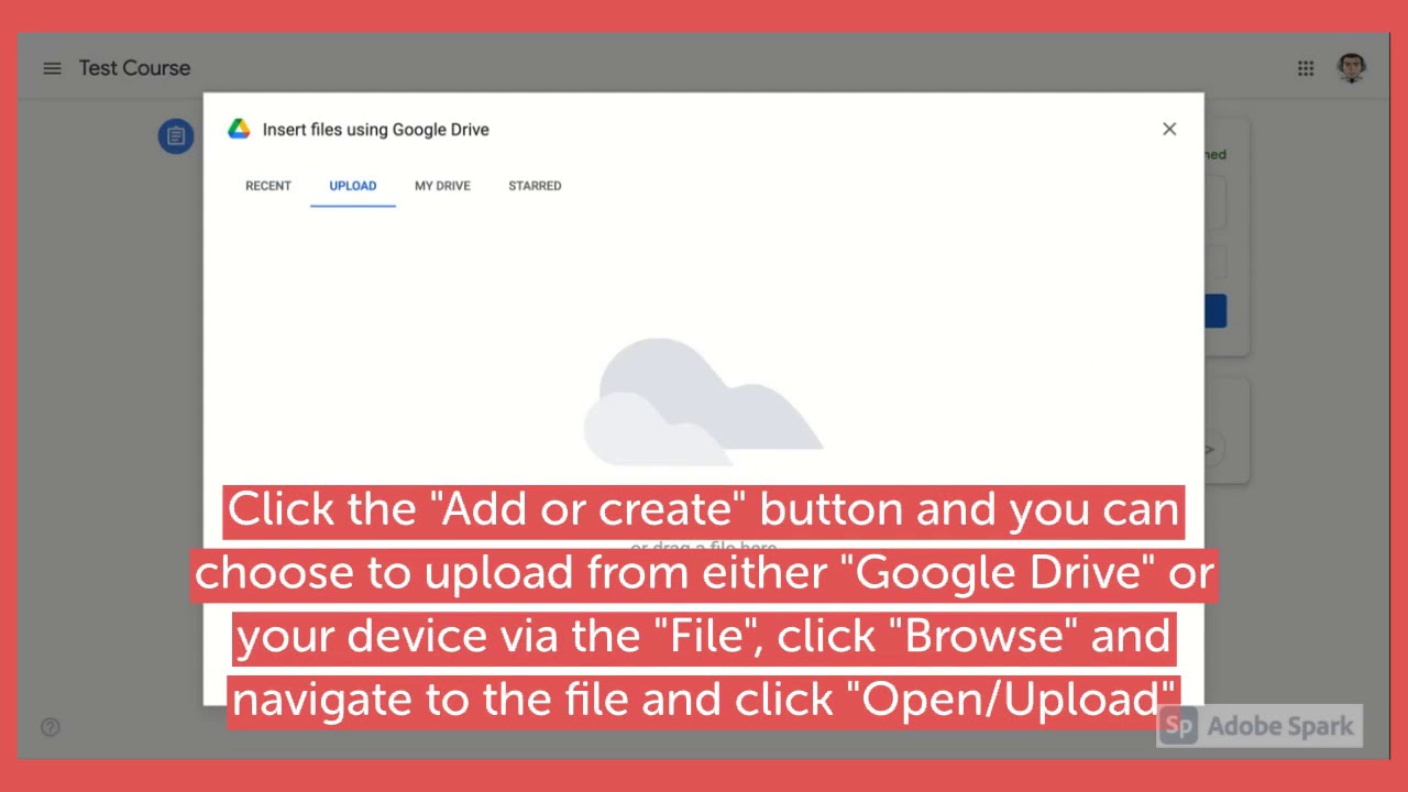 Uploading a file to Google Classroom - YouTube