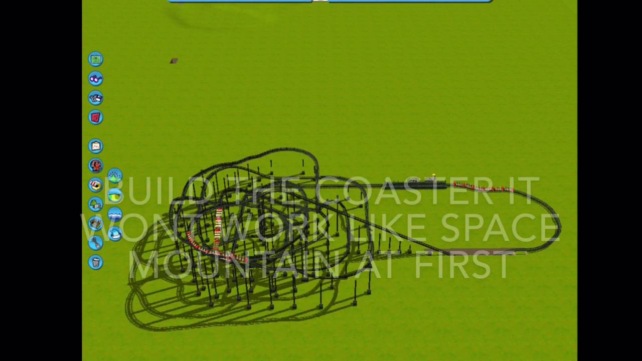 RCT3 how to make the launch section of space mountain mission 2 - YouTube