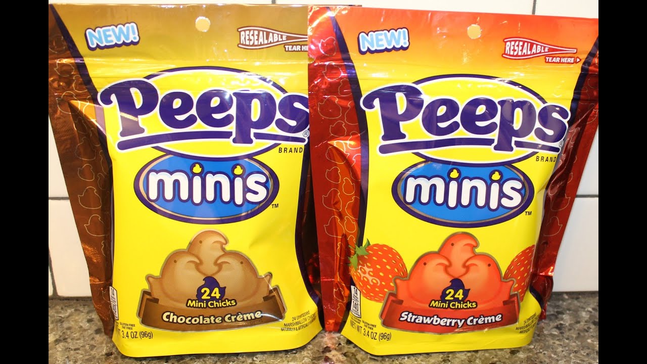 Peeps Minis: Chocolate & Strawberry Creme Review - YouTube