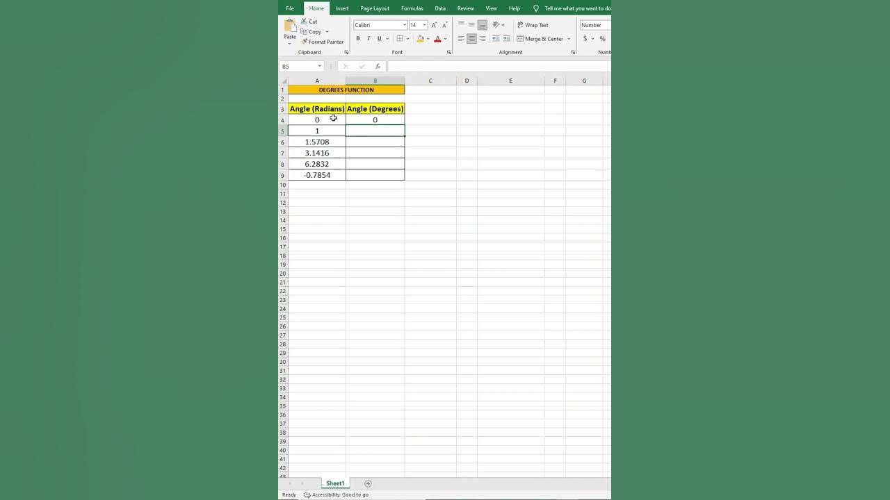 How to Use the DEGREES Function in Excel | Easy Step-by-Step Guide # ...