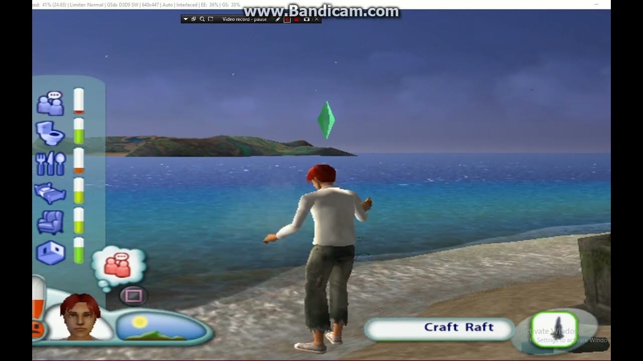 sims 2 castaway ps2 building raft - YouTube