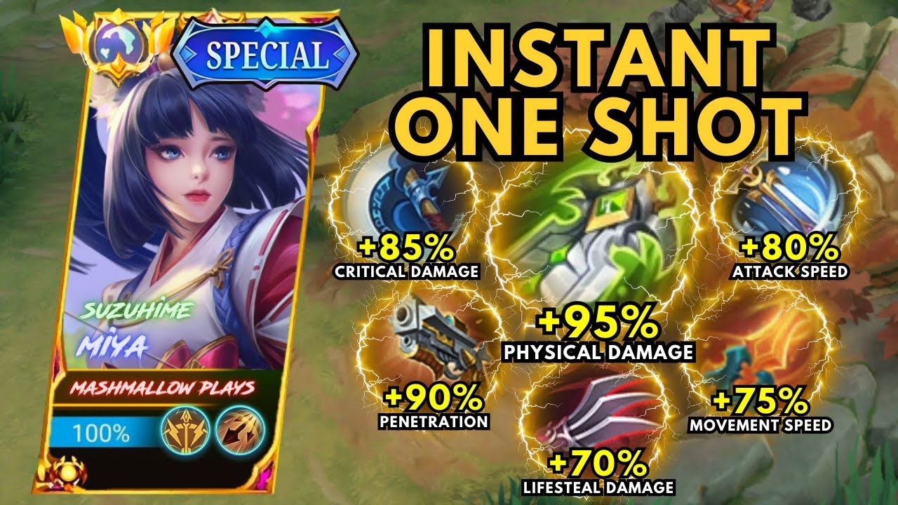 BEST MIYA INSTANT ONE SHOT BUILD 2023!! (YOU MUST TRY) │ BUILD TOP 1 ...