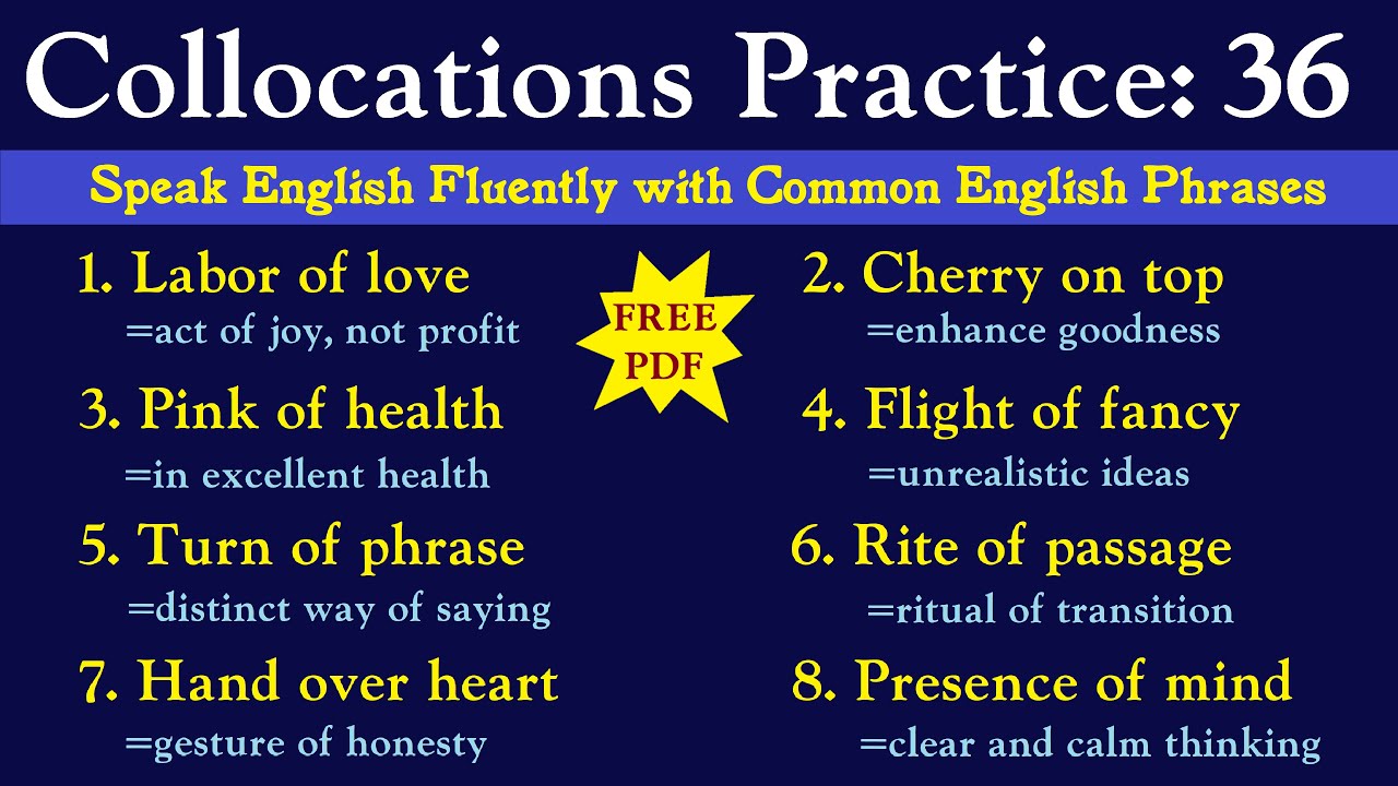 Noun-Noun Collocations | Learn English Collocations | Easy English Speaking | Fluent English ...