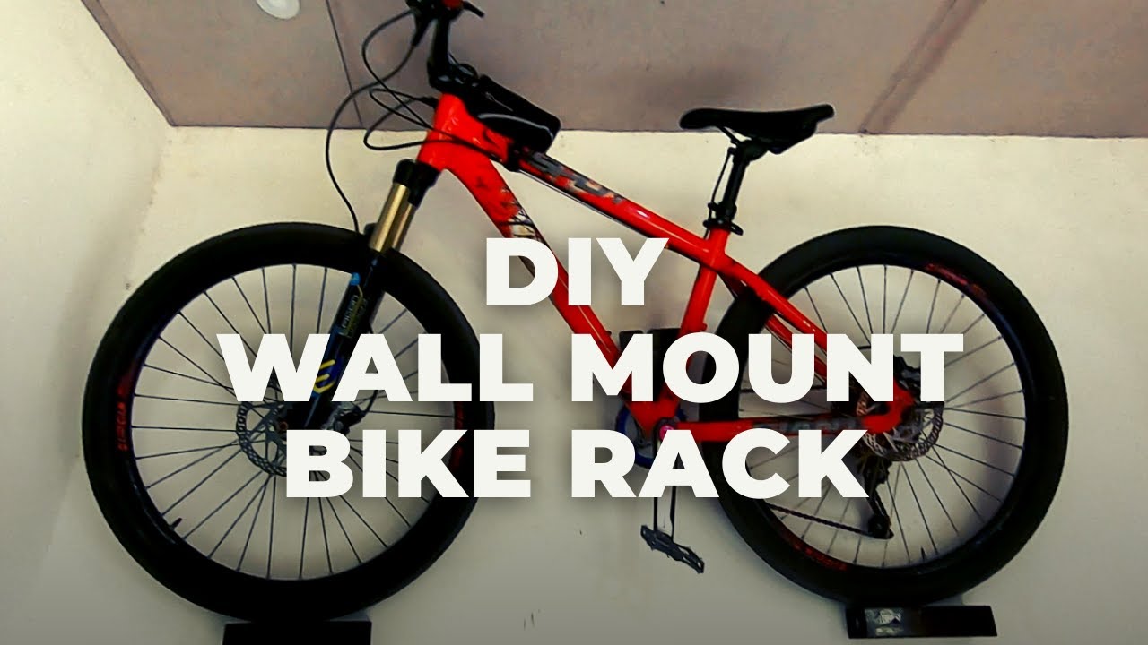 DIY wall mount bike rack - YouTube