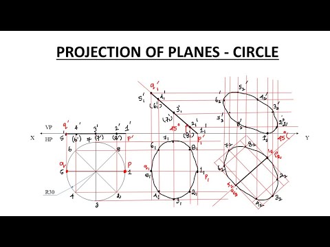Projection of Planes | Circle | Easy method | Shortcut | Engineering ...