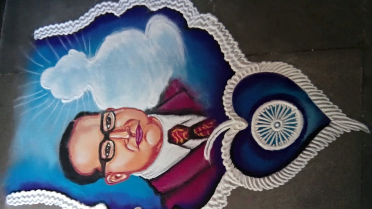 Poster Rangoli Design of Dr.Babasaheb Ambedkar - YouTube