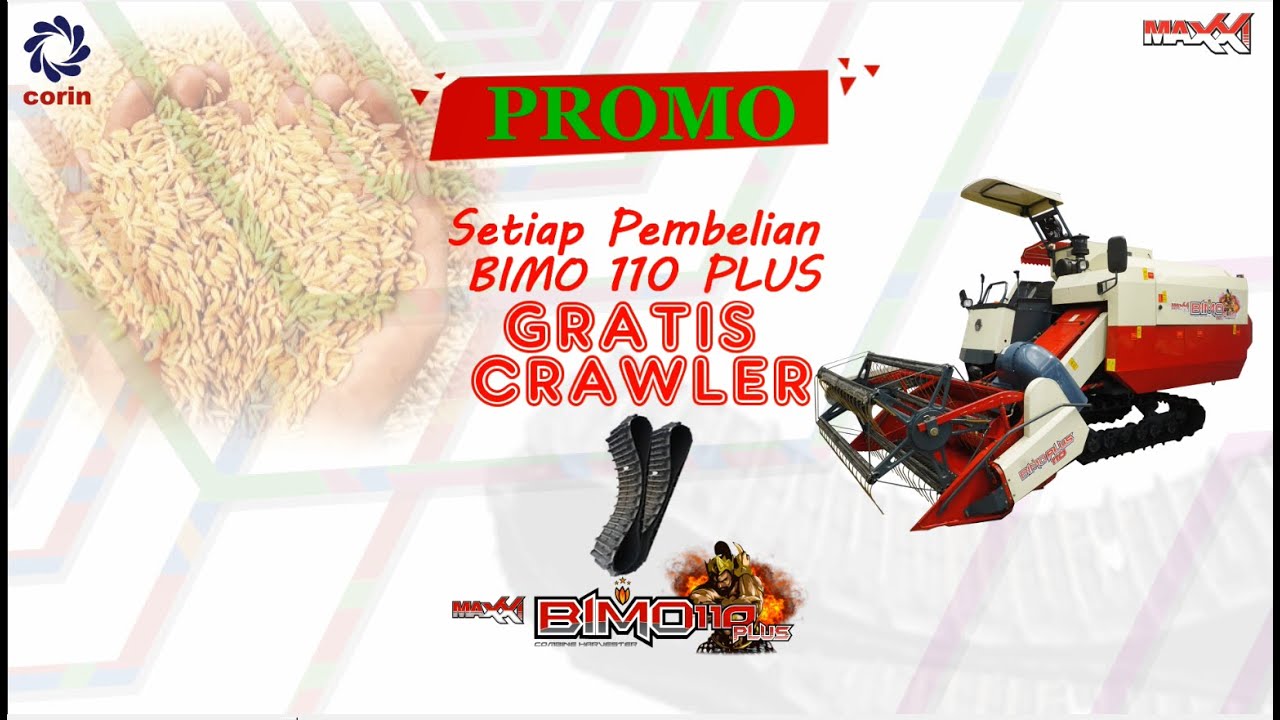 Maxxi BIMO 110 PLUS - Gratis 2 Crawler #alsintan #pertanian # ...