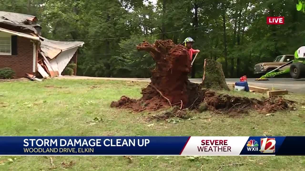 Elkin storm damage - YouTube