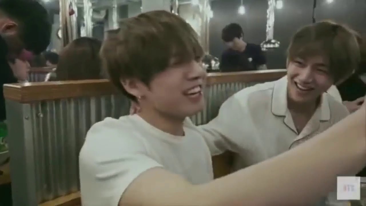 taekook kiss moments 🐯🐰 (jungkook teasing taehyung) - YouTube