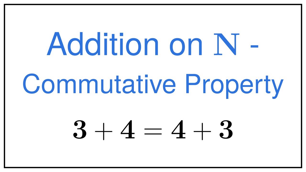 Addition on the Set of Natural Numbers - Commutative Property - YouTube