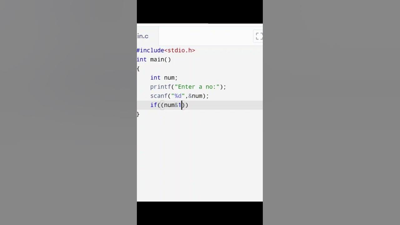 "Check Even or Odd Using Bitwise Operator in C" - YouTube