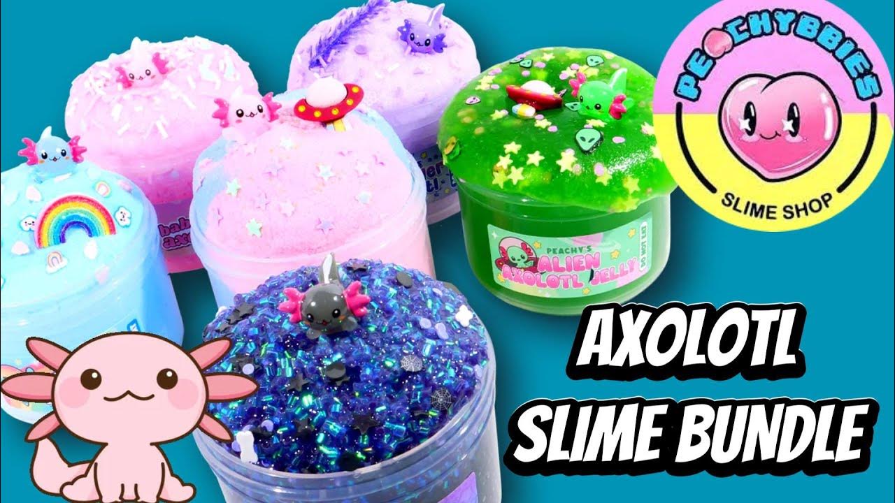 Peachybbies Axolotl Slime Bundle Peachybbies Peachybbies Slime Youtube